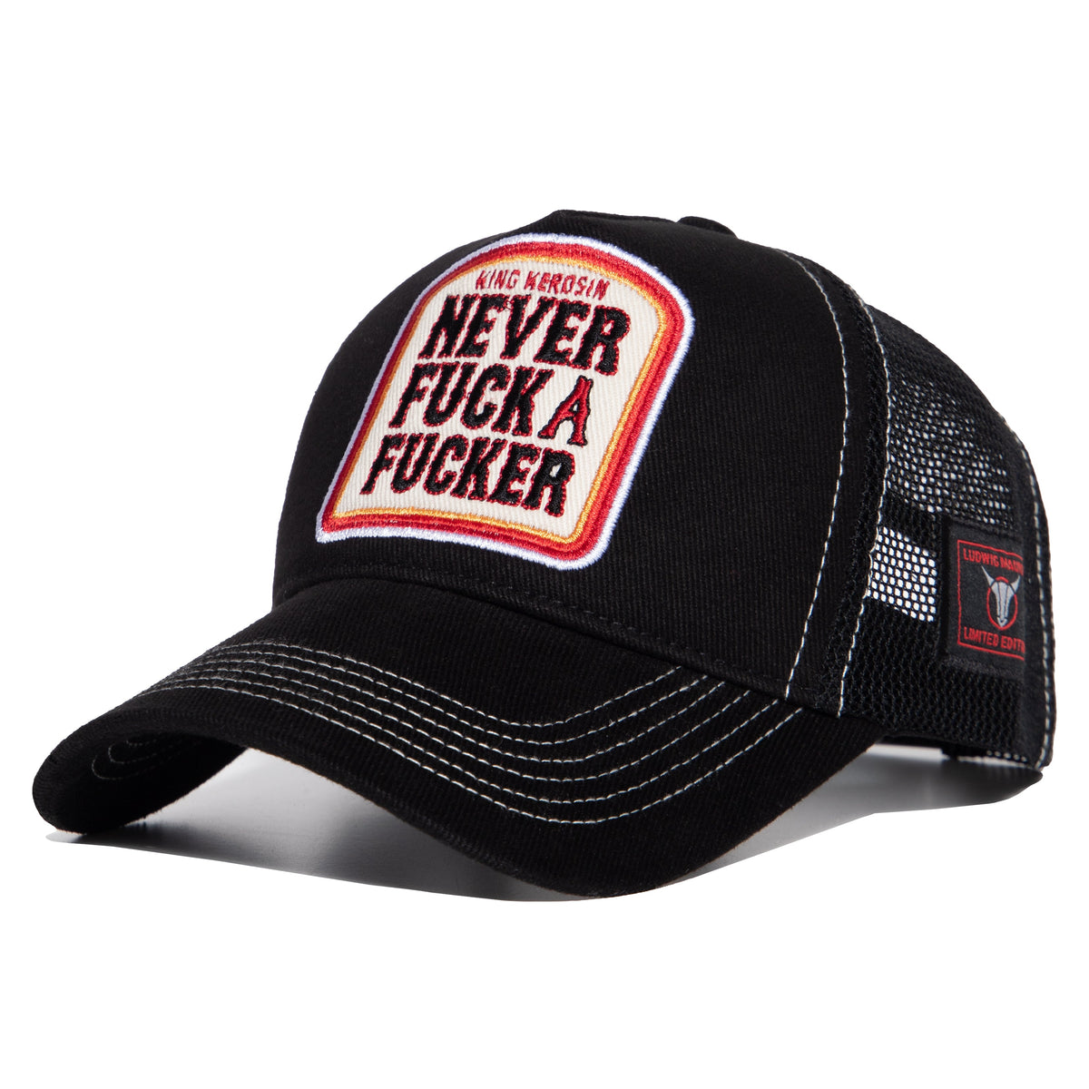 King Kerosin Trucker Cap «never Fuck A Fucker King Kerosin