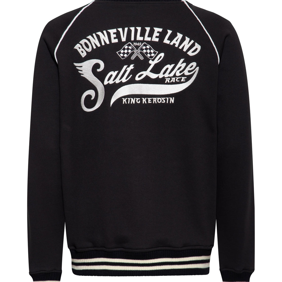 Collegejacke 'Salt Lake Race' in Schwarz | King Kerosin – KING KEROSIN